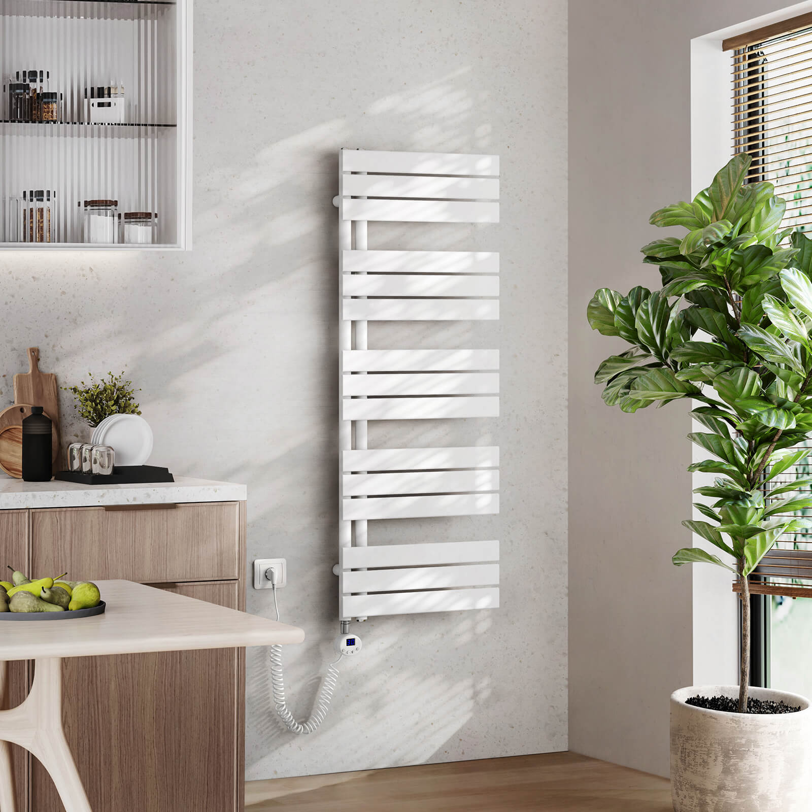 ESFTR Badheizkörper mit Heizstab für rein elektrischen Betrieb | EMKE.DE