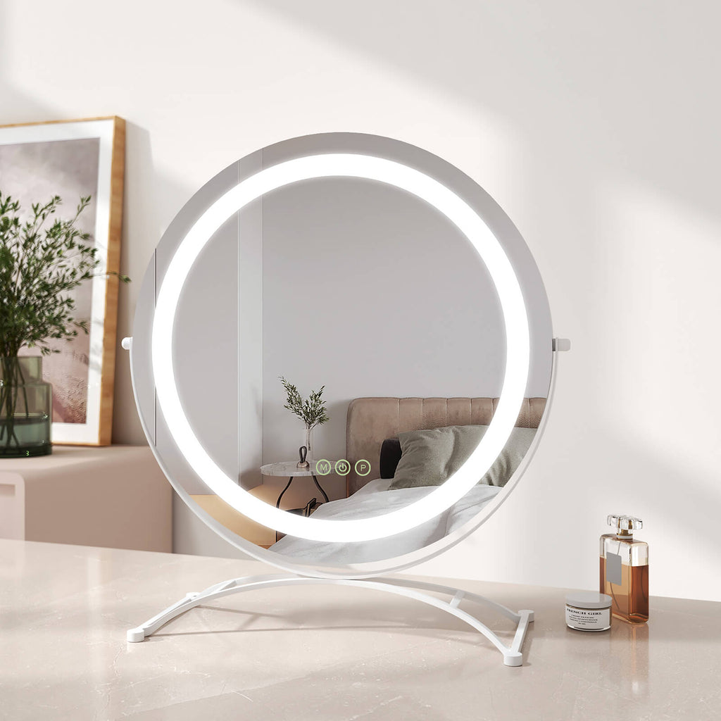 Kosmetikspiegel „CM07“ mit Beleuchtung, 3 Lichtfarben，Dimmer, Memory ...